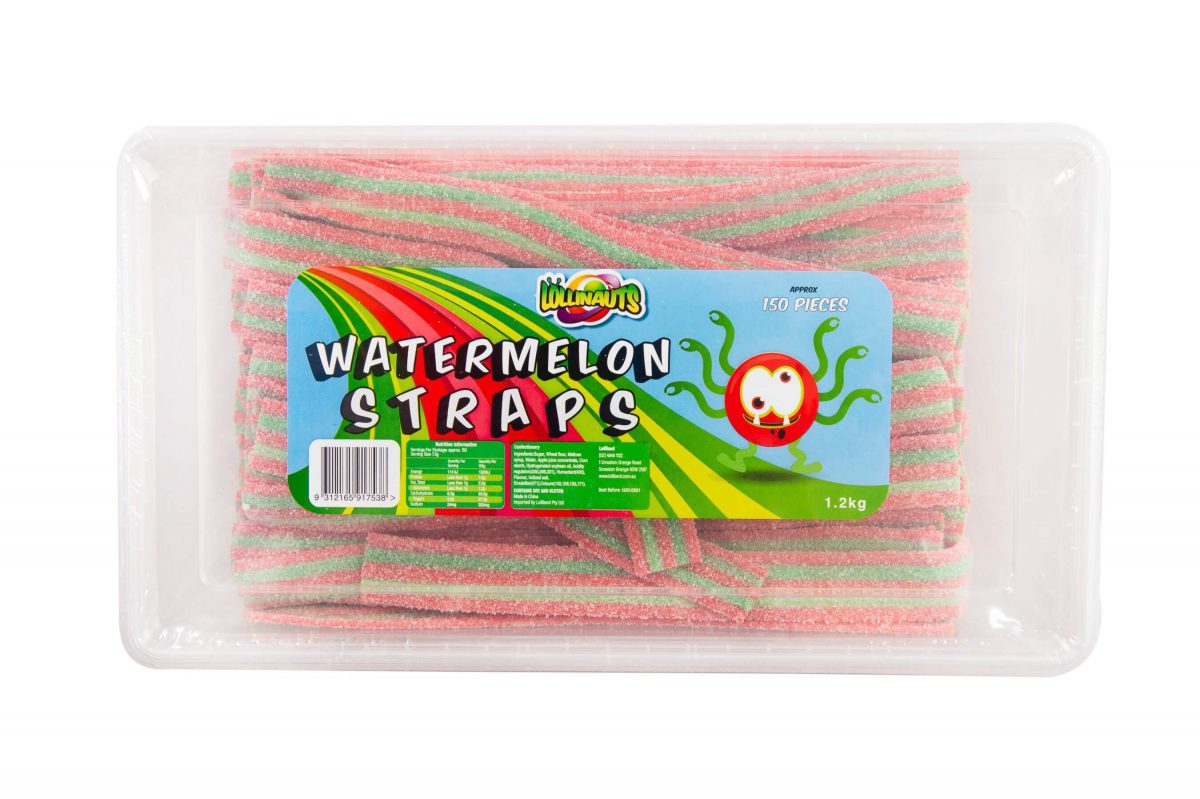 Buy Sour Straps Watermelon 1.2kg Online | Lolly Warehouse