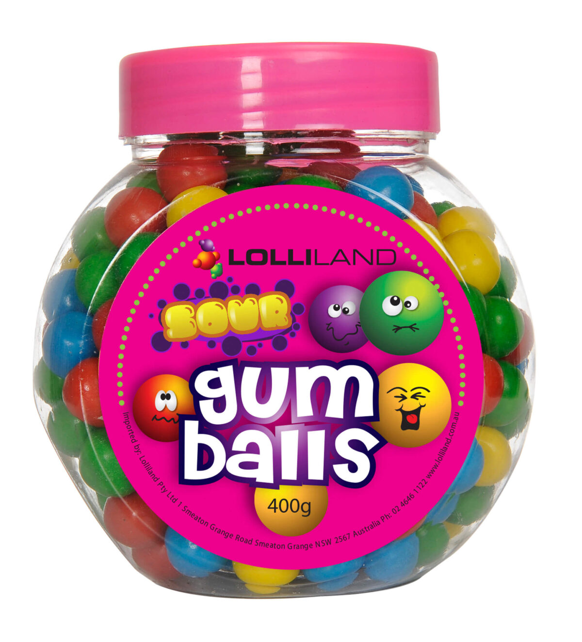 Buy Gumballs Sour Jar 400g Online | Lolly Warehouse